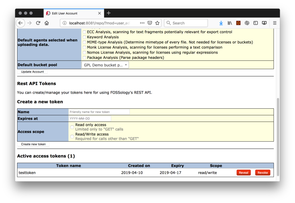Basic REST API Calls - FOSSology Basic REST API Calls - FOSSology